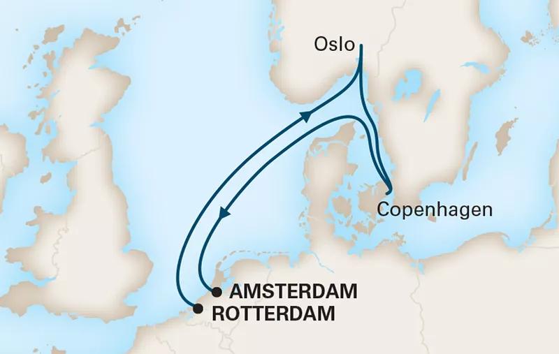 6-daagse shortbreak cruise Noorwegen en Denemarken - ms Rotterdam