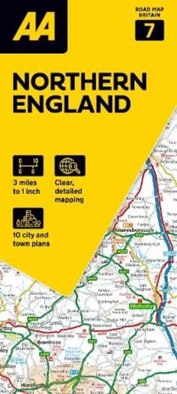 AA Road Map Wegenkaart 7 Northern England | ANWB Webwinkel