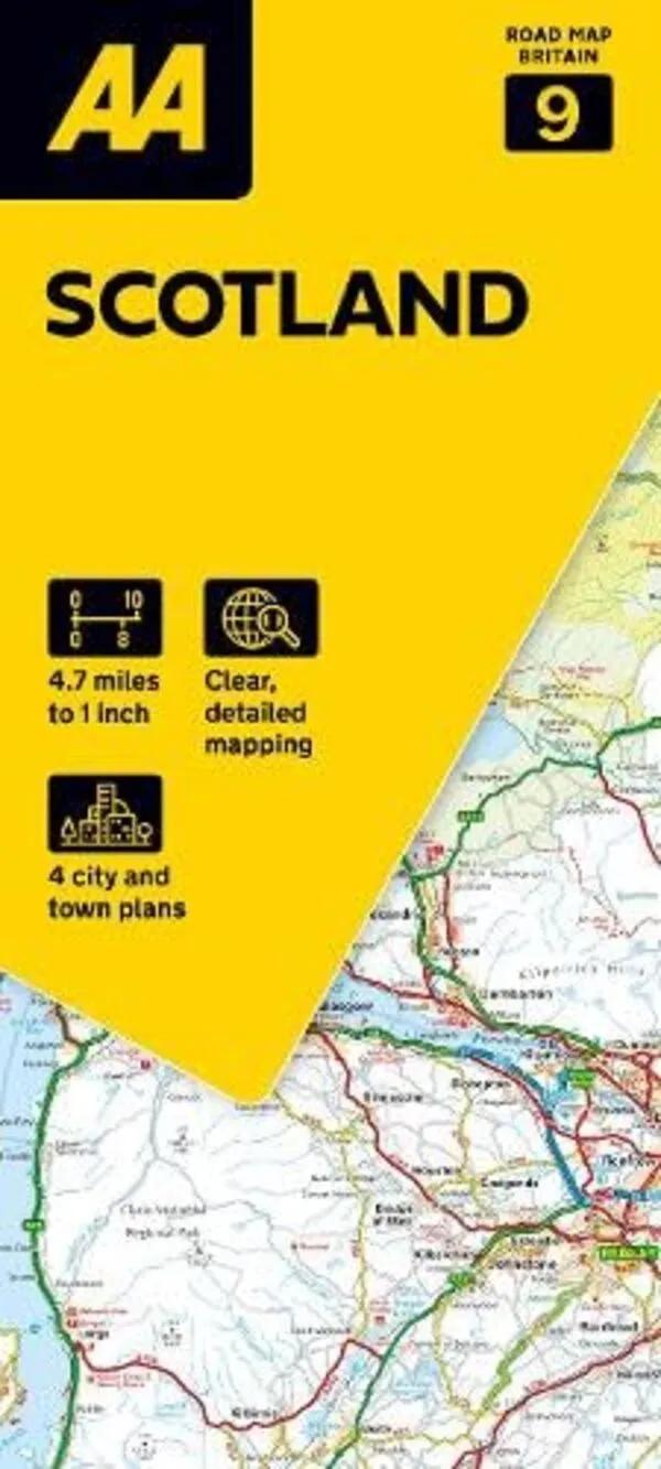 AA Road Map Wegenkaart 9 Scotland | ANWB Webwinkel