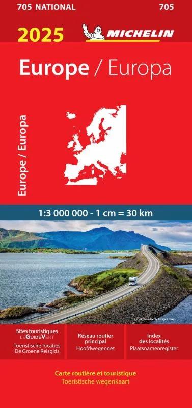 Michelin wegenkaart 705 Europa 2025 | ANWB Webwinkel