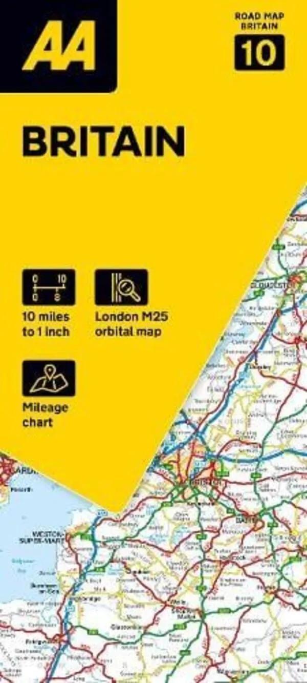 AA Road Map Wegenkaart 10 Britain | ANWB Webwinkel