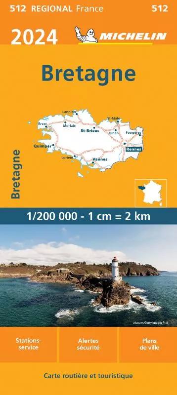 Michelin Wegenkaart 512 Bretagne 2024 | ANWB Webwinkel