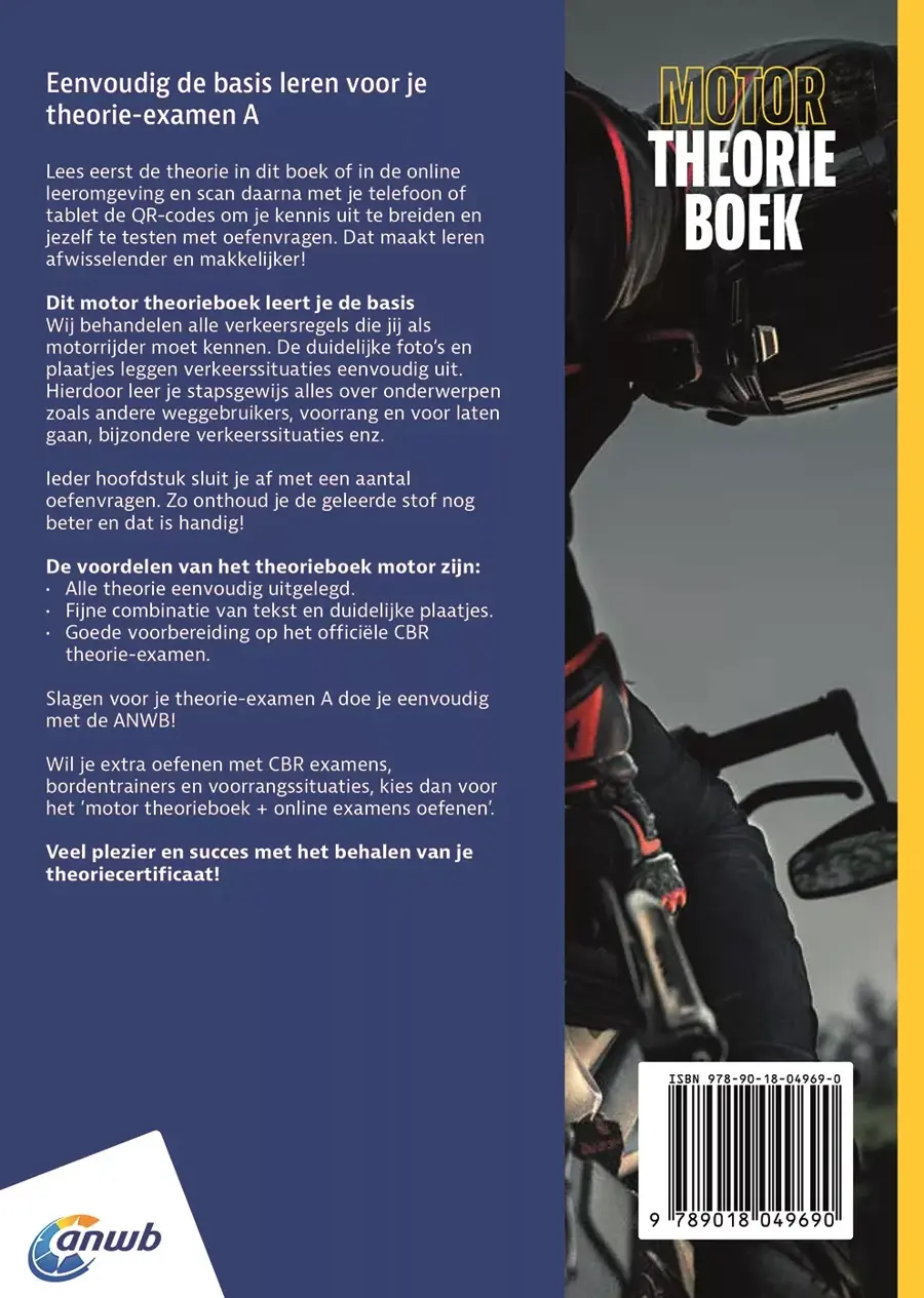 Theorieboek Rijbewijs A - Motor | ANWB Webwinkel
